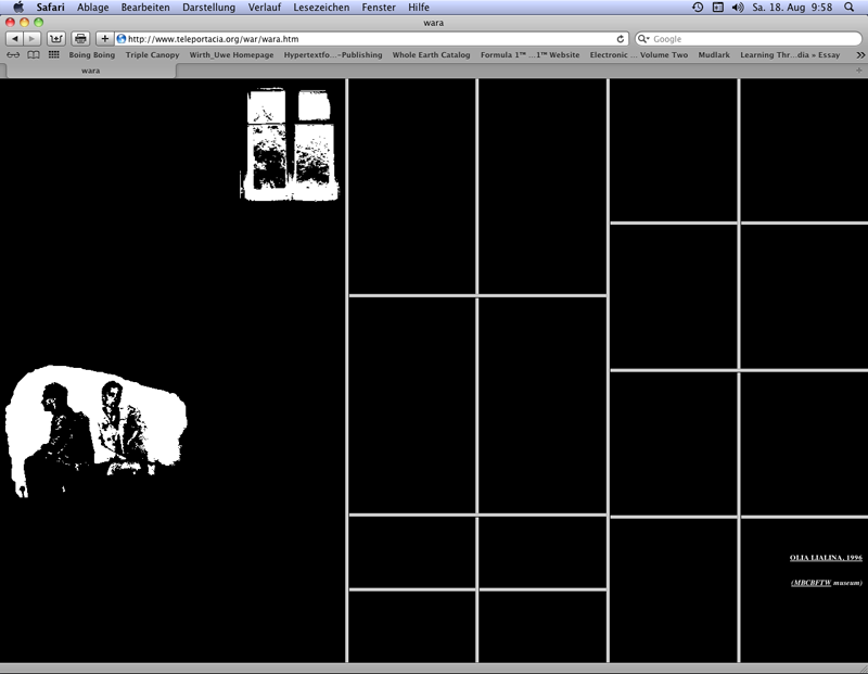 IASLonline NetArt: Geschichte der Computerkunst VI.3 Netzkunst im Web